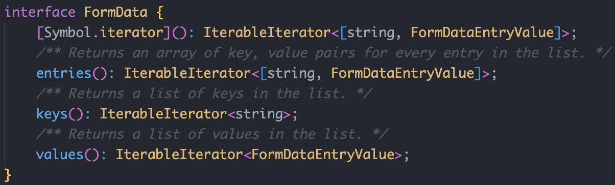 FormData 값 console.log로 출력하기